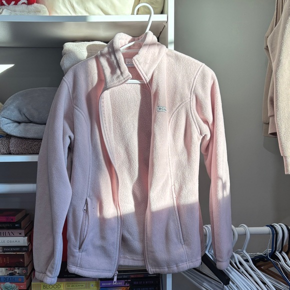 Columbia | Tops | Columbia Light Pink Fleece Jacket | Poshmark